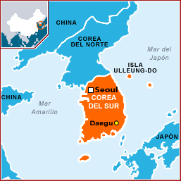 viaja por el mundo : Ubicacion de corea del sur